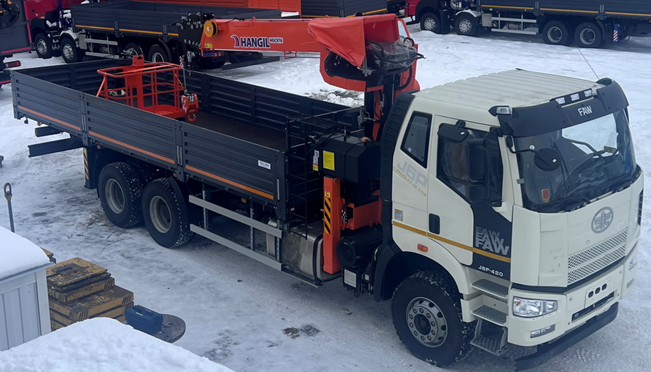 Купить автоманипулятор HANGIL HGC976 на шасси FAW 3250 6x4, КМУ HANGIL HGC976 на шасси FAW 3250 ...